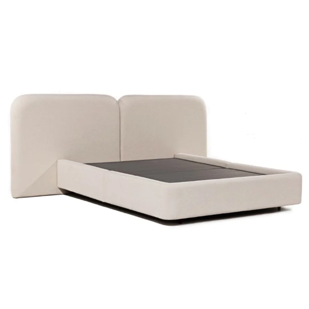 Cama Casal Kyle: Somiê e Cabeceira Estofada Luxo